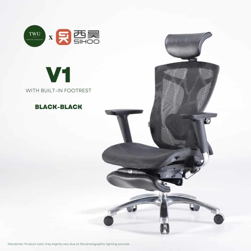 Ghế công thái học Shihoo V1 có gác chân giúp thư giãn điều hòa cơ thế ...